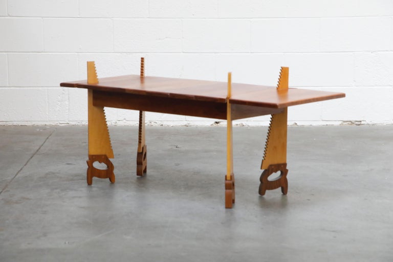 Whimsical Post-Modern Craftsman Faux-Saw Coffee Table at 1stDibs ...