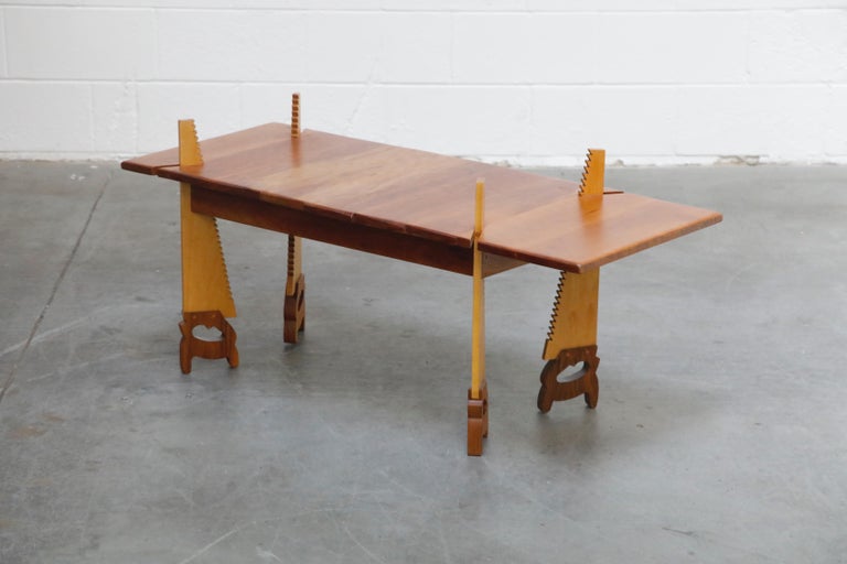 Whimsical Post-Modern Craftsman Faux-Saw Coffee Table at 1stDibs ...