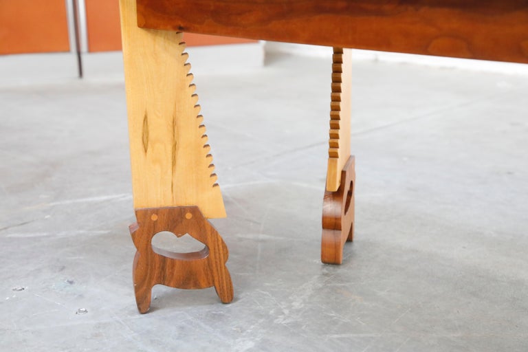 Whimsical Post-Modern Craftsman Faux-Saw Coffee Table at 1stDibs ...