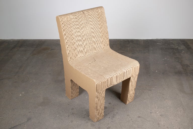 Whimsical Postmodern Cardboard Sculptural Chair For Sale at 1stDibs