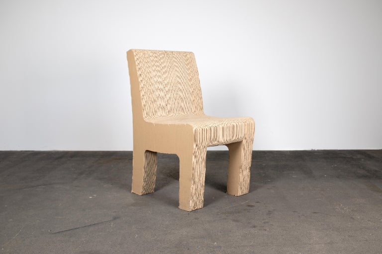 Whimsical Postmodern Cardboard Sculptural Chair For Sale at 1stDibs