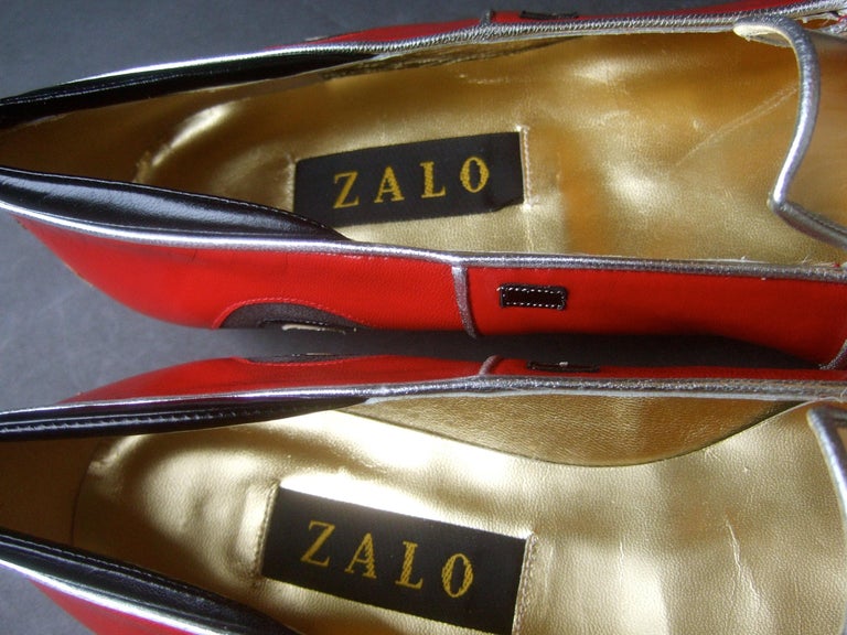 Whimsical Red Leather Sports Car Design Shoes by Zalo US Size 9 M c ...