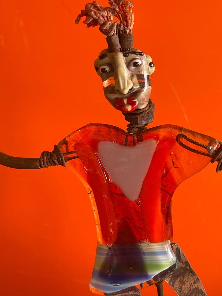 Whimsical Surfer Sculpture by Mitch Berg For Sale at 1stDibs