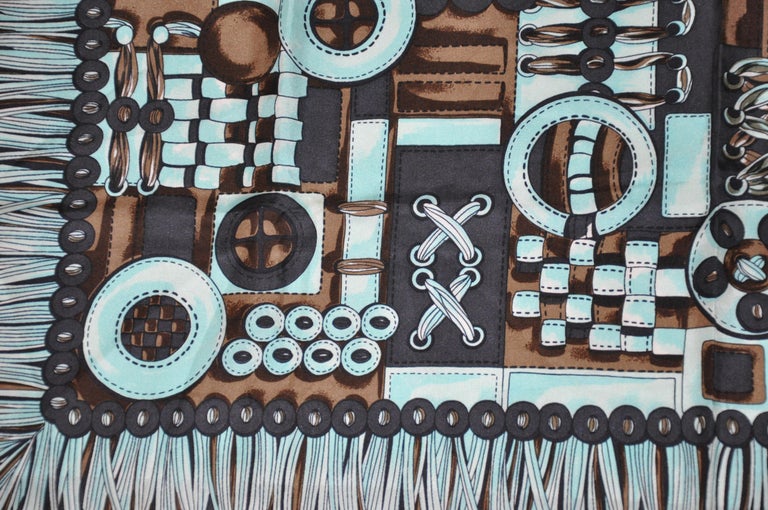 "Whimsical Textiles and Fringe Workshop" Silk Jacquard Scarf For Sale ...