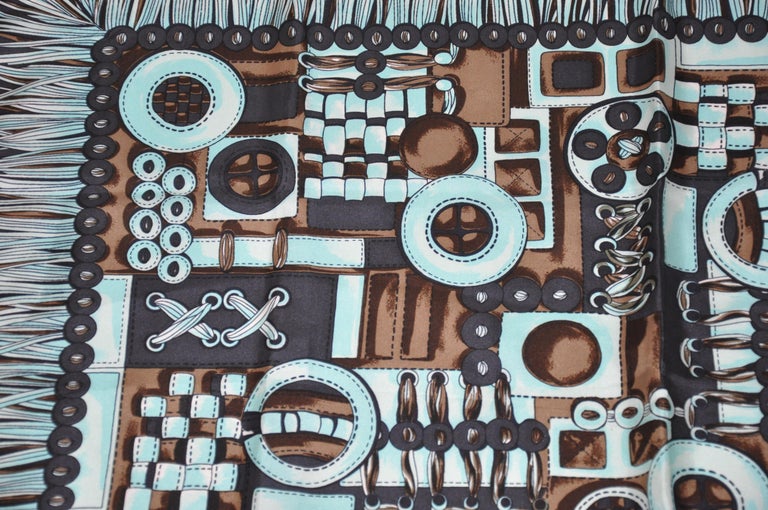 "Whimsical Textiles and Fringe Workshop" Silk Jacquard Scarf For Sale ...