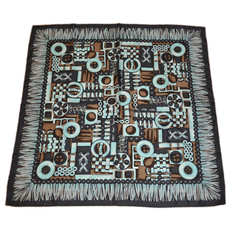 "Whimsical Textiles and Fringe Workshop" Silk Jacquard Scarf For Sale ...