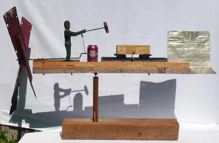 Whirligig of John Henry Working on the Railroad Made by Ed Smith of ...