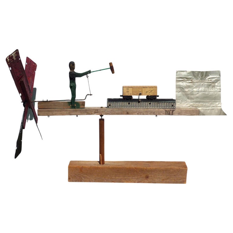 Whirligig of John Henry Working on the Railroad Made by Ed Smith of ...