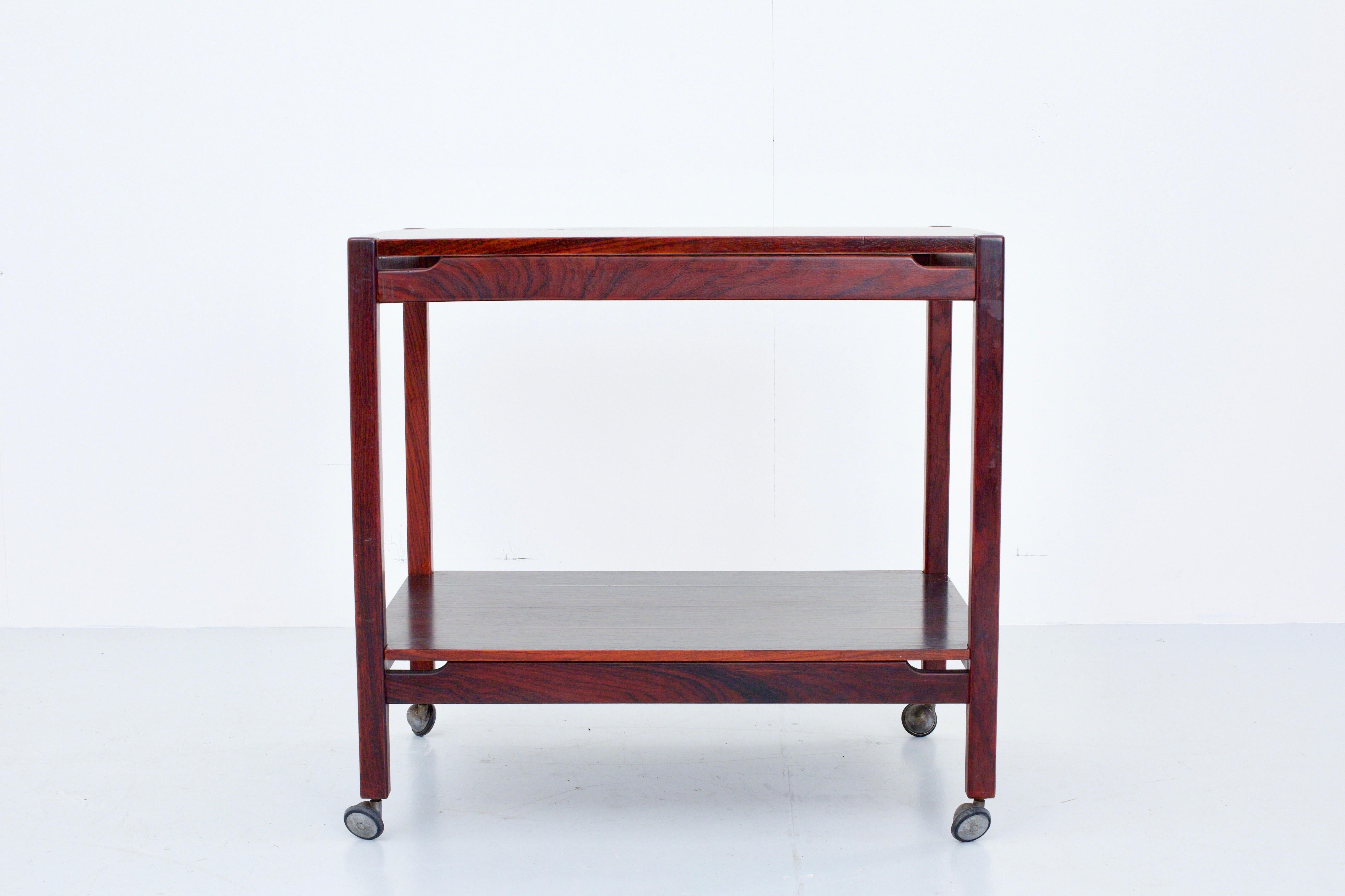 Whiskey / Grappa Trolley in Brazilian Wood, Italy, 1960's For Sale at ...