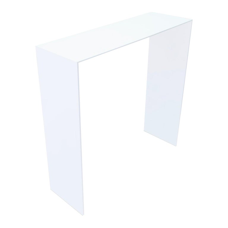 White Aluminum High Console Table For Sale at 1stDibs | white console table