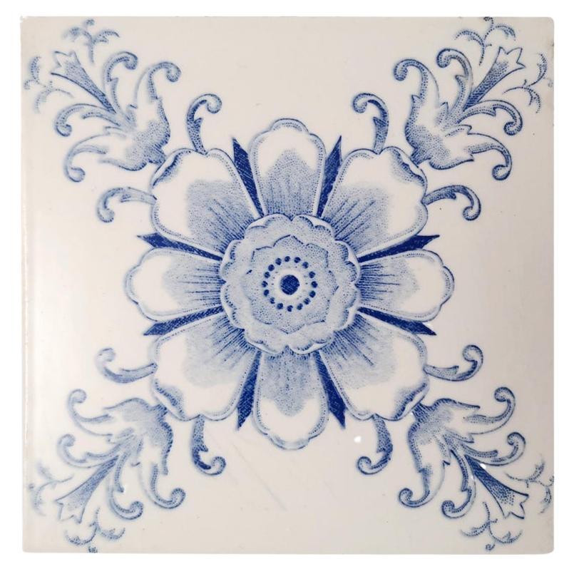 Set of 35 Pine Cone Art Nouveau Glazed Border Tiles by Le Glaive, 1920 ...