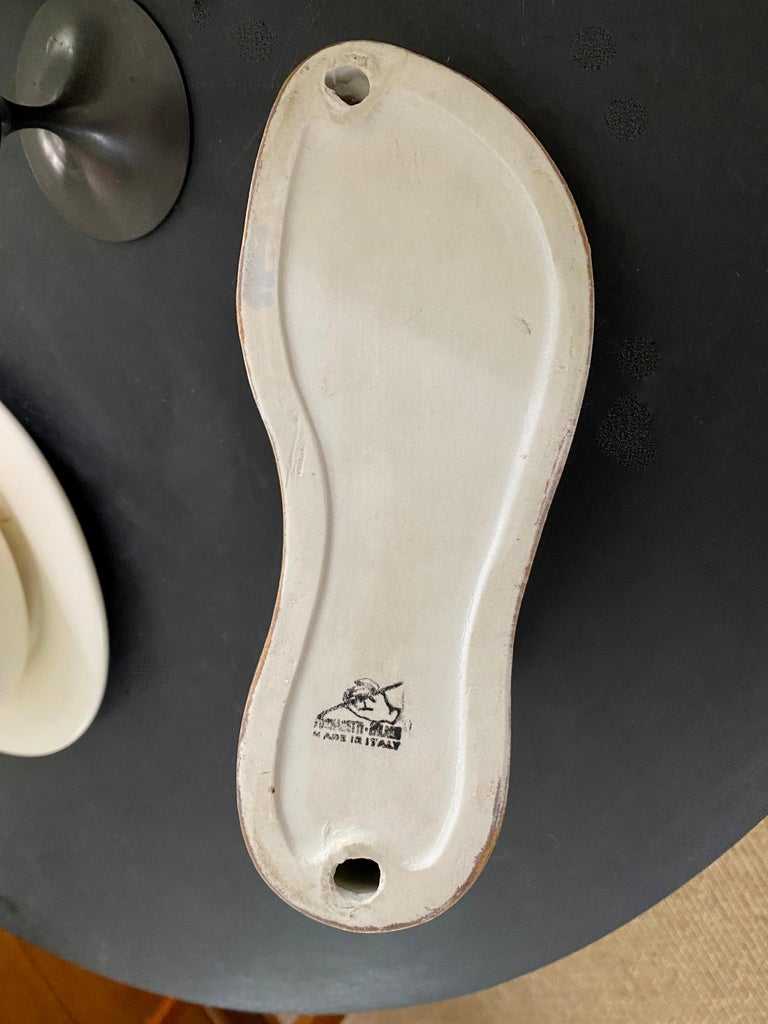 White and Gold "Piede Romano" Roman Left Foot by Piero Fornasetti For ...