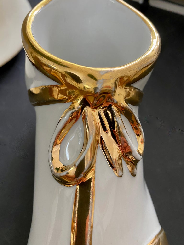 White and Gold "Piede Romano" Roman Left Foot by Piero Fornasetti For ...