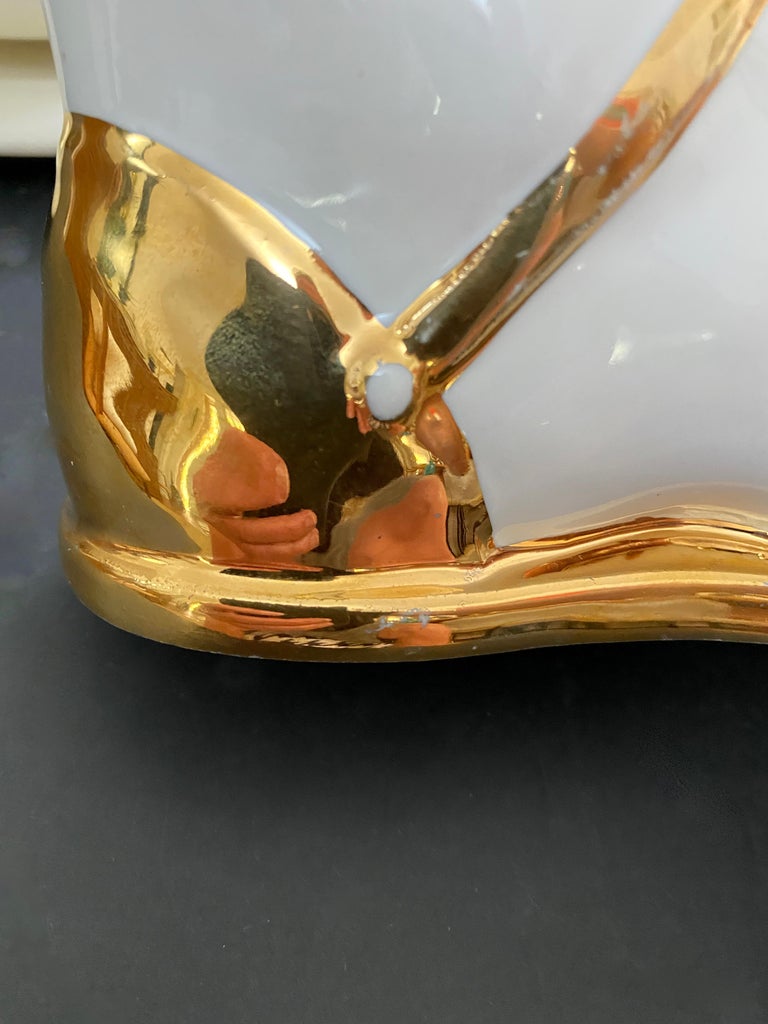 White and Gold "Piede Romano" Roman Left Foot by Piero Fornasetti For ...