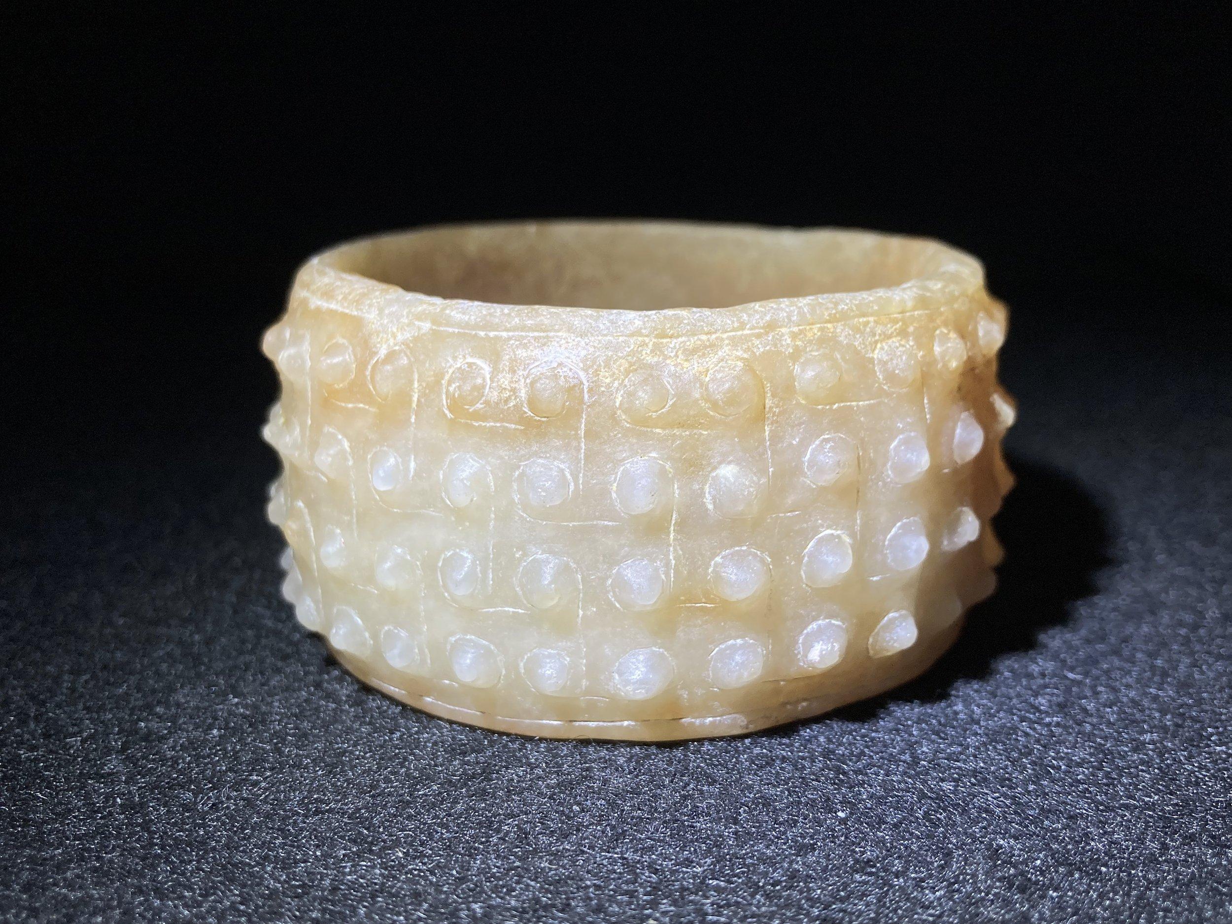 White and Russet Jade Ceremonial Artifact For Sale at 1stDibs