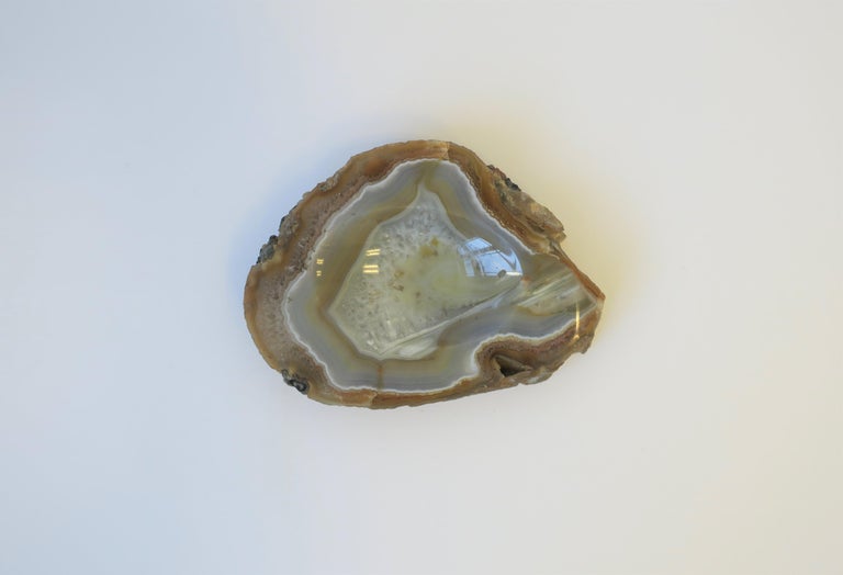 White and Sand Agate Onyx Vessel Bowl or Decorative Object For Sale at ...