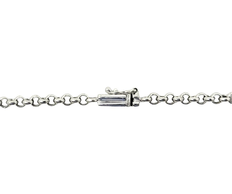 White and Yellow Gold Diamond Circle Y Drop Necklace with Station Cable ...