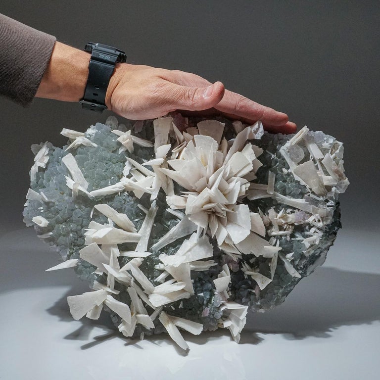 Natural White Anhydrate Crystals on Quartz Matrix from Gerais Mine ...