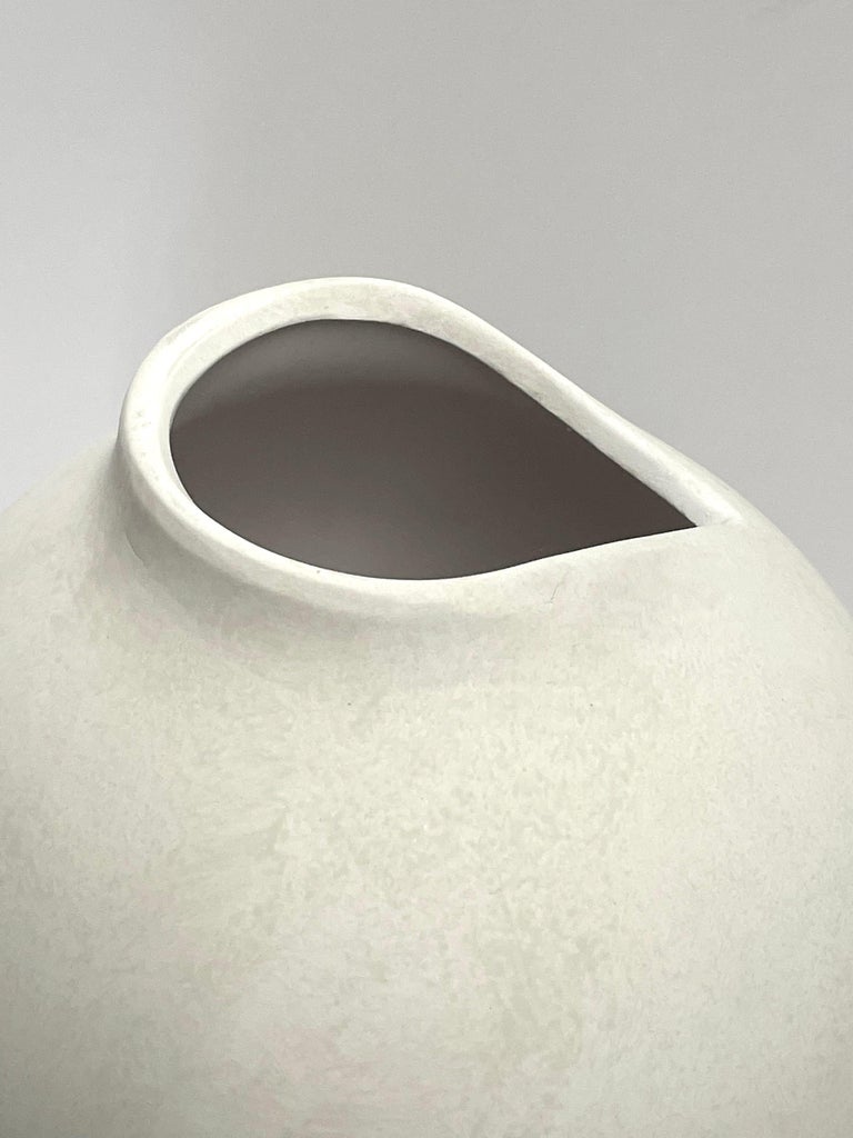 White Apple Shape Medium Size Vase, China, Contemporary For Sale at 1stDibs