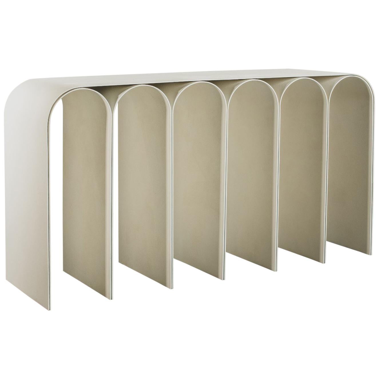 Steel Gold Arch Console by Pietro Franceschini For Sale at 1stDibs