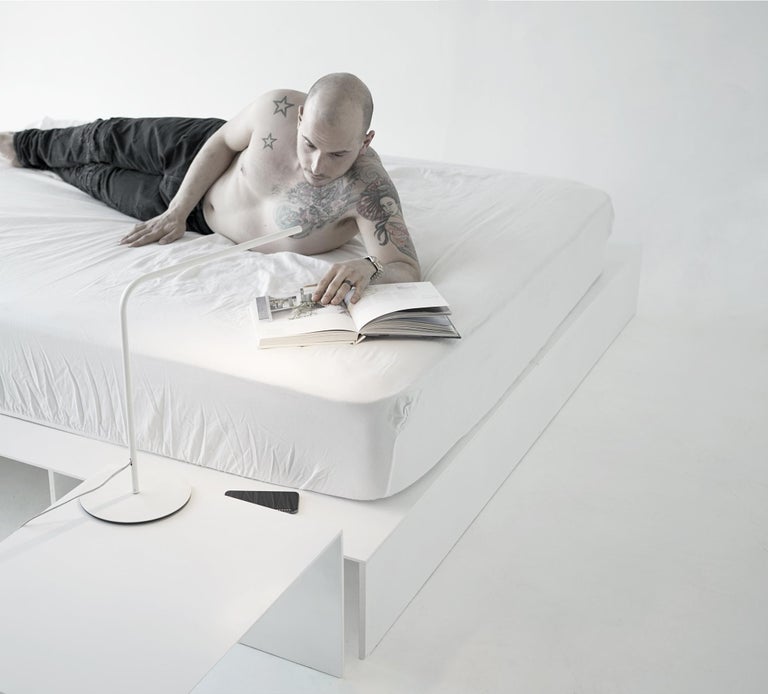 White Aluminum Bed Platform by Lenka Ilic For Sale at 1stdibs