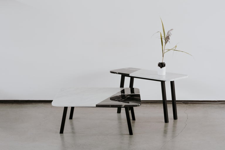 White and Black Form D Coffee Table by Un’common For Sale at 1stDibs