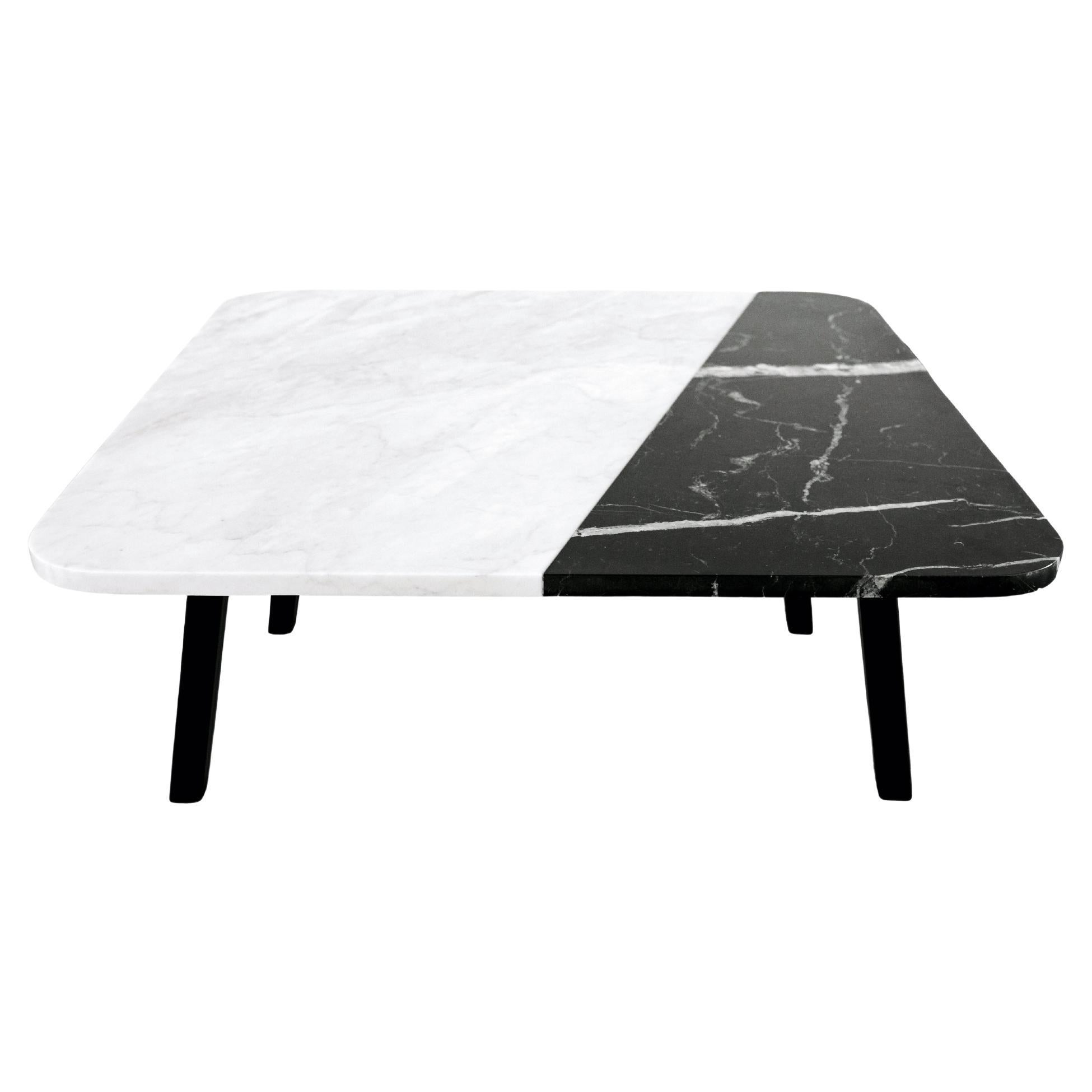 Large Postmodern Articulating 3-Tier Black and White Coffee Table by ...