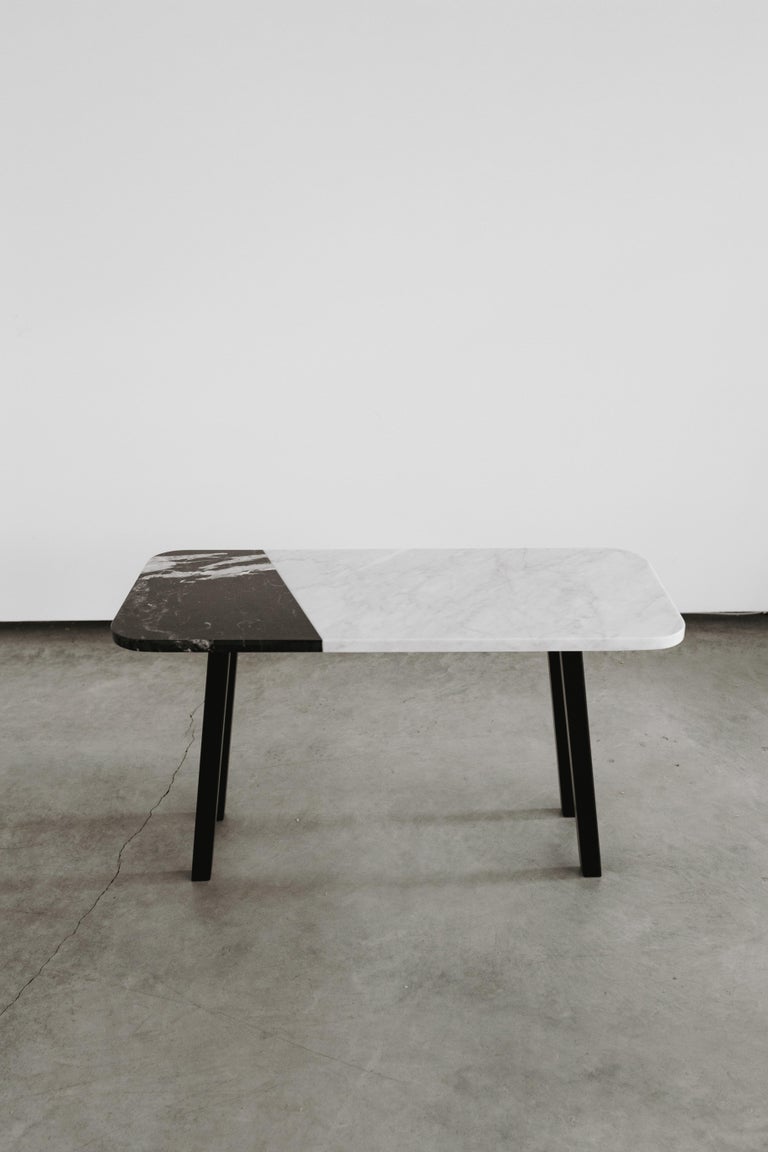 White and Black Form E Side Table by Un’common For Sale at 1stDibs
