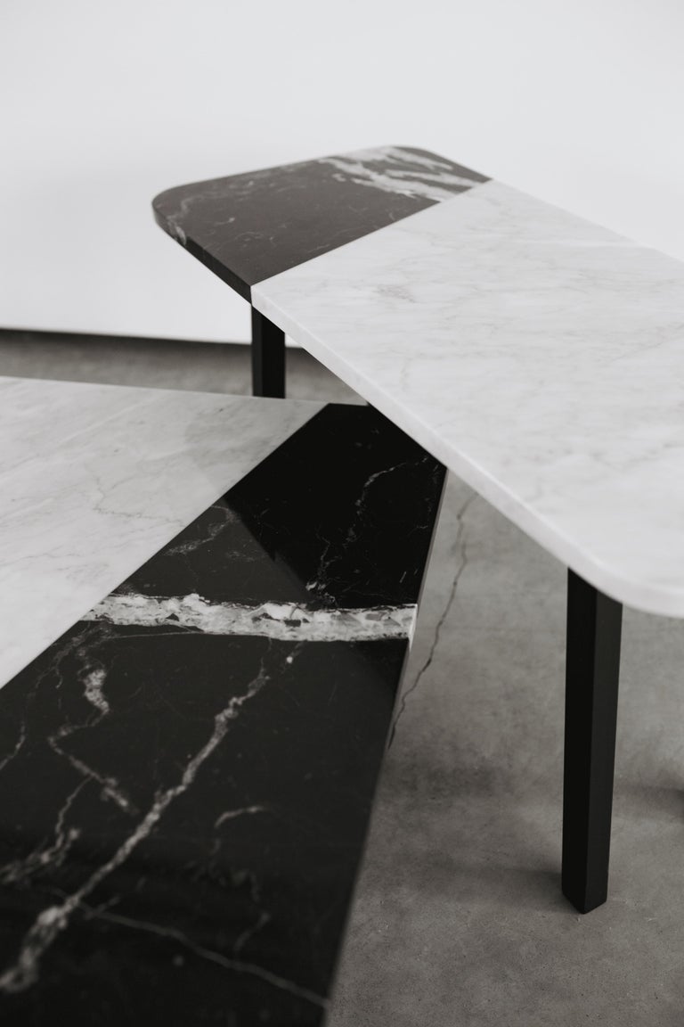 White and Black Form E Side Table by Un’common For Sale at 1stDibs