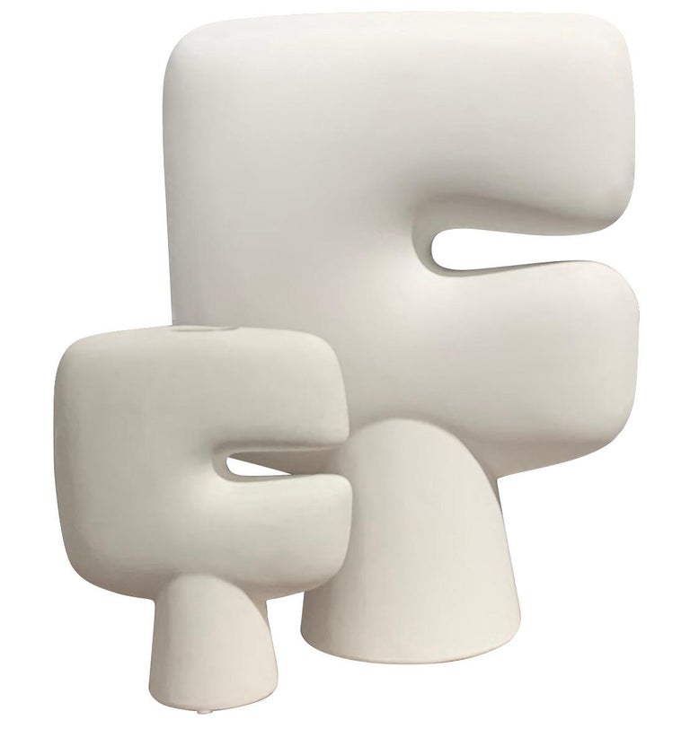 White C Shape Design Large Sized Danish Design Vase, China ...