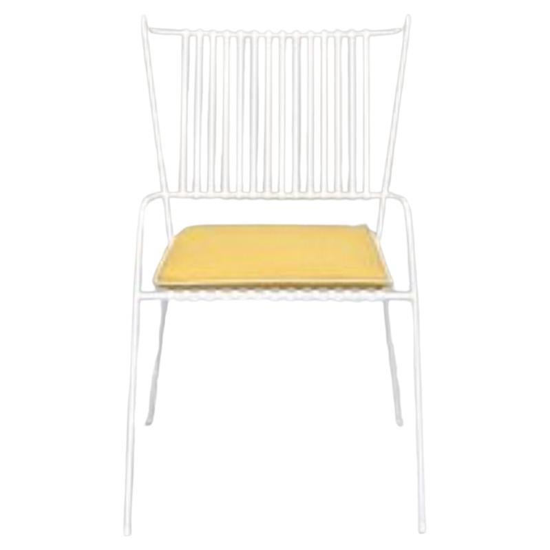 White Capri Easy Lounge Chair with Cushions and Ottoman by Cools ...
