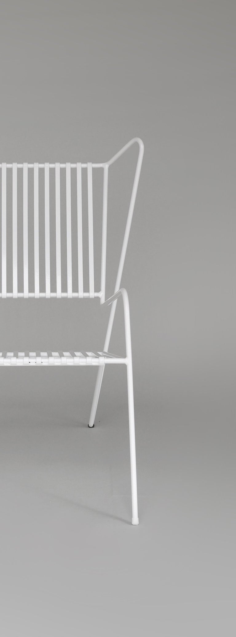White Capri Easy Lounge Chair by Cools Collection For Sale at 1stDibs