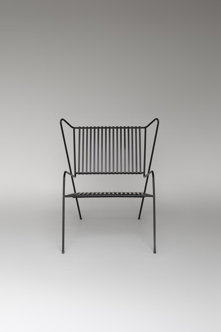 White Capri Easy Lounge Chair by Cools Collection For Sale at 1stDibs