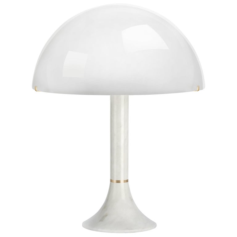 White Carrara Marble Bloomsbury Table Lamp by CTO Lighting For Sale at ...