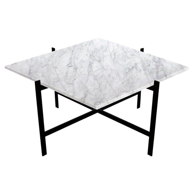 White Carrara Marble Square Deck Table by OxDenmarq For Sale at 1stDibs