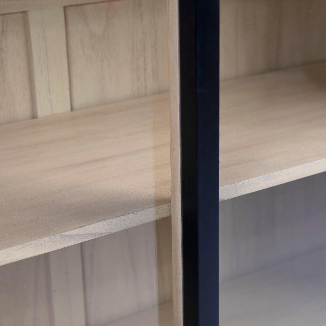 White Cedar and Iron Display Cabinet For Sale at 1stDibs