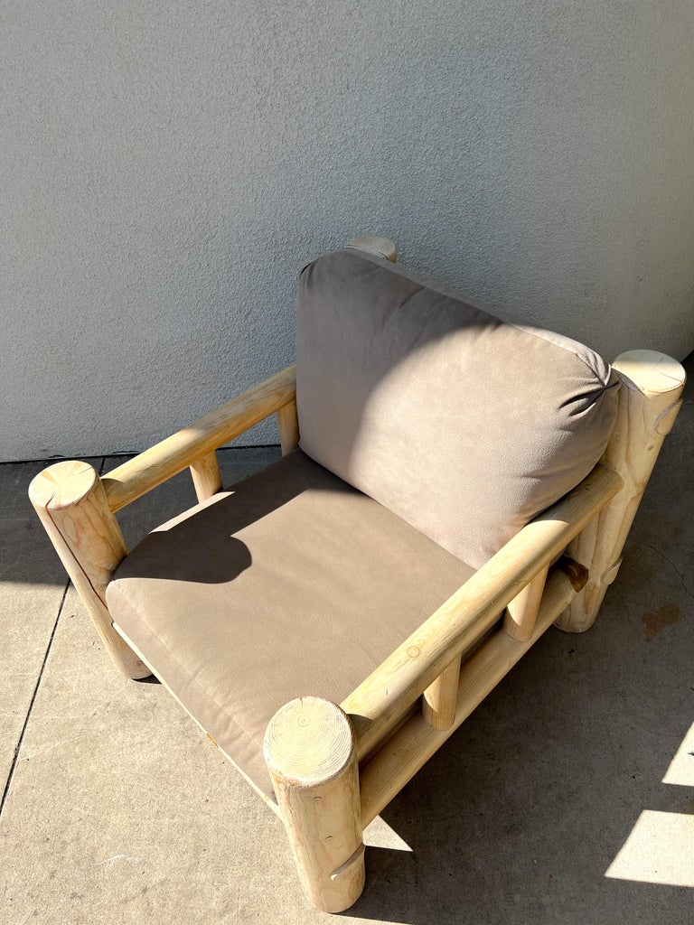 White Cedar Log Lounge Chair For Sale at 1stDibs