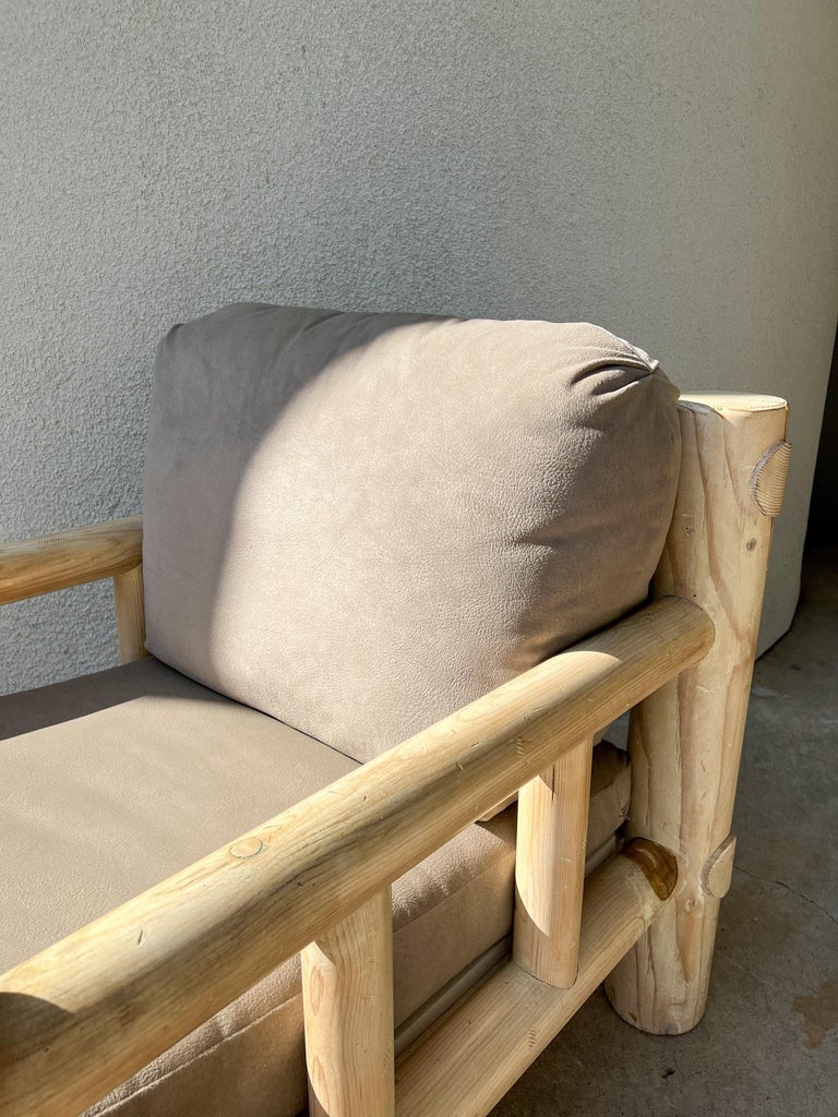 White Cedar Log Lounge Chair For Sale at 1stDibs