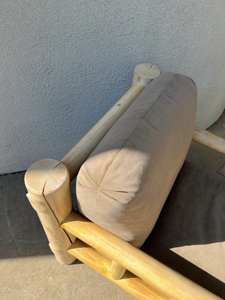 White Cedar Log Lounge Chair For Sale at 1stDibs