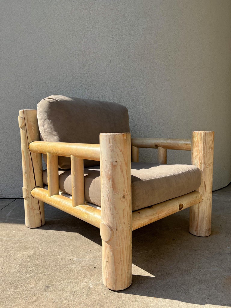 White Cedar Log Lounge Chair For Sale at 1stDibs