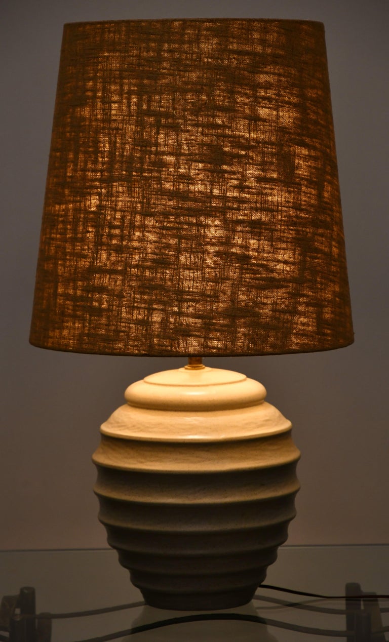 White Ceramic Beehive Lamp after Tyndale, 1960s at 1stDibs | tyndale lamp