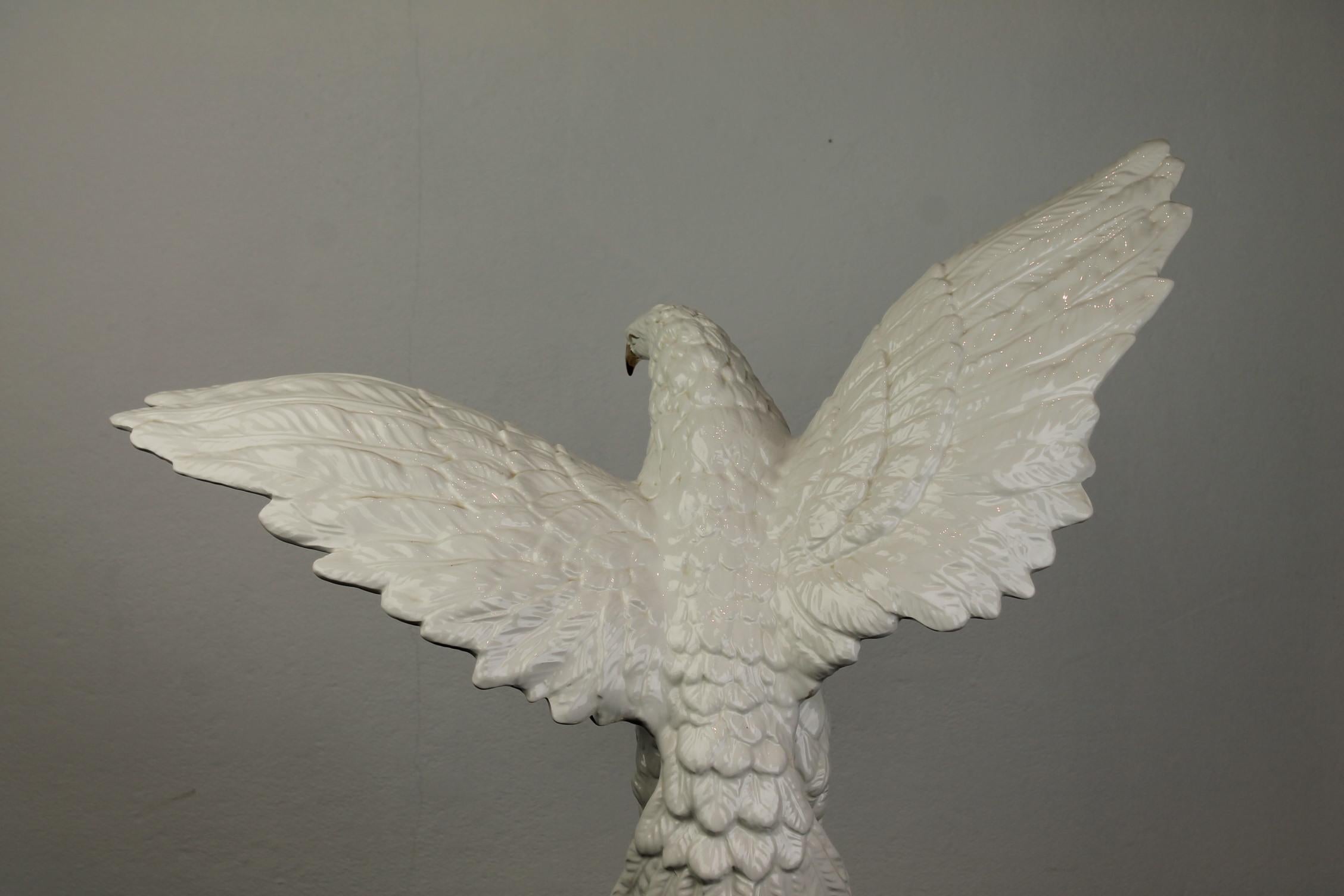 White Ceramic Eagle Sculpture, Italy, 1970s For Sale at 1stDibs ...