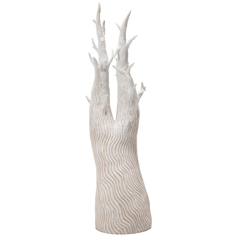 White Ceramic Tree Sculpture at 1stDibs