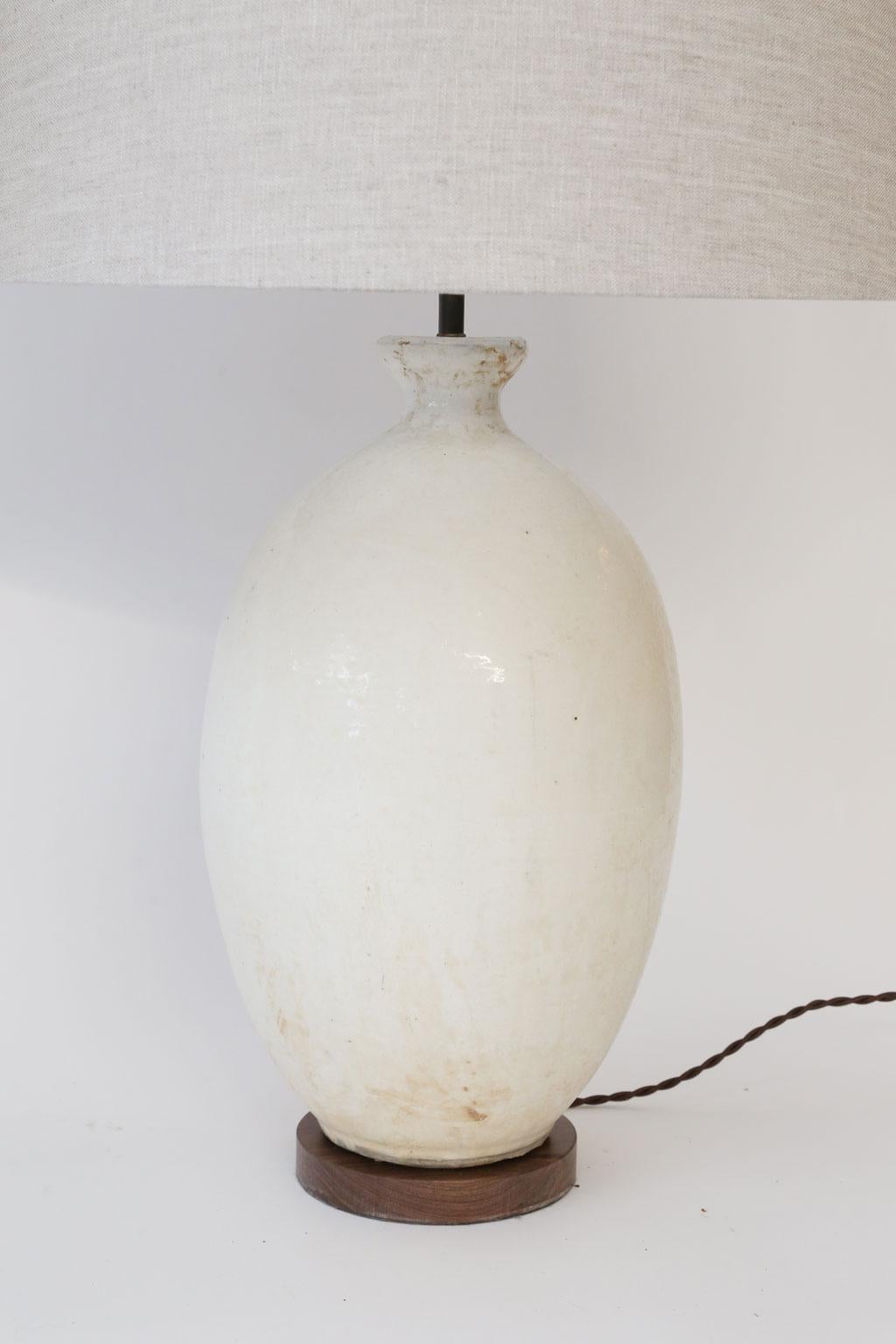 White Ceramic Vase Lamp at 1stDibs
