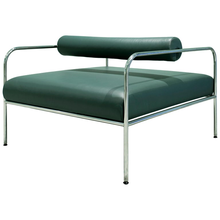 White Chrome Vinyl Shiro Chair, Kuramata Tribute, in Stock (80s style ...