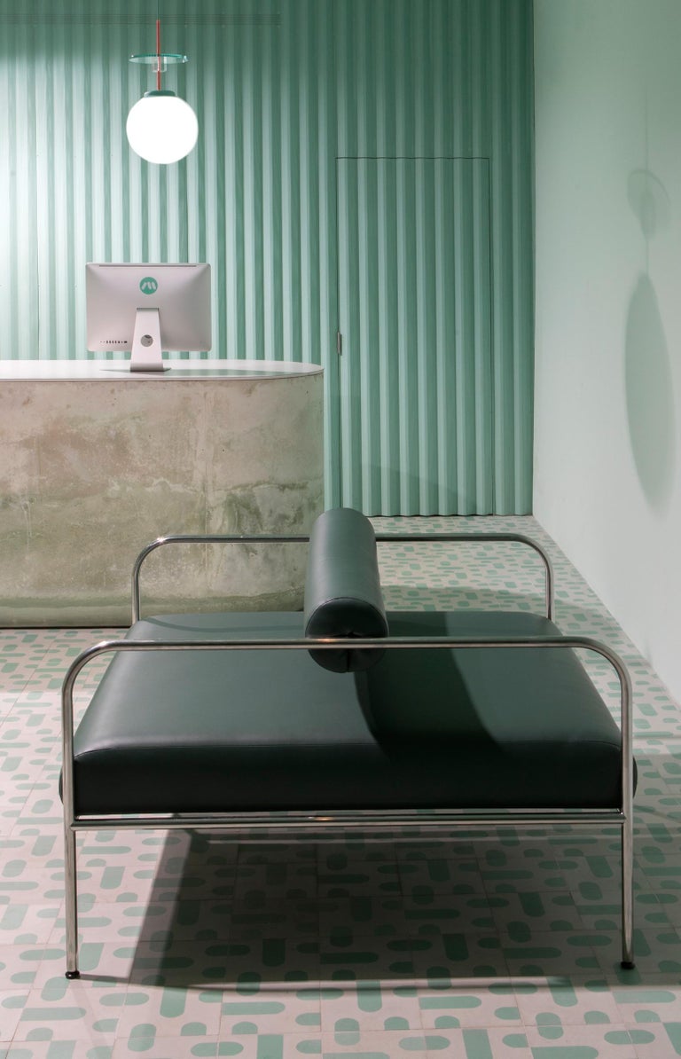 White Chrome Vinyl Shiro Chair, Kuramata Tribute, in Stock (80s style ...