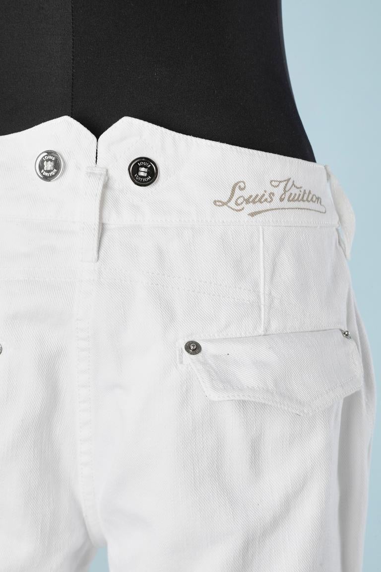 White cotton cropped with branded button and lining Louis Vuitton For ...