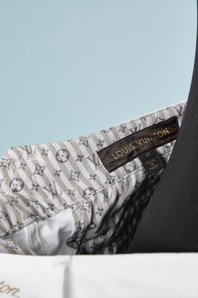 White cotton cropped with branded button and lining Louis Vuitton For ...