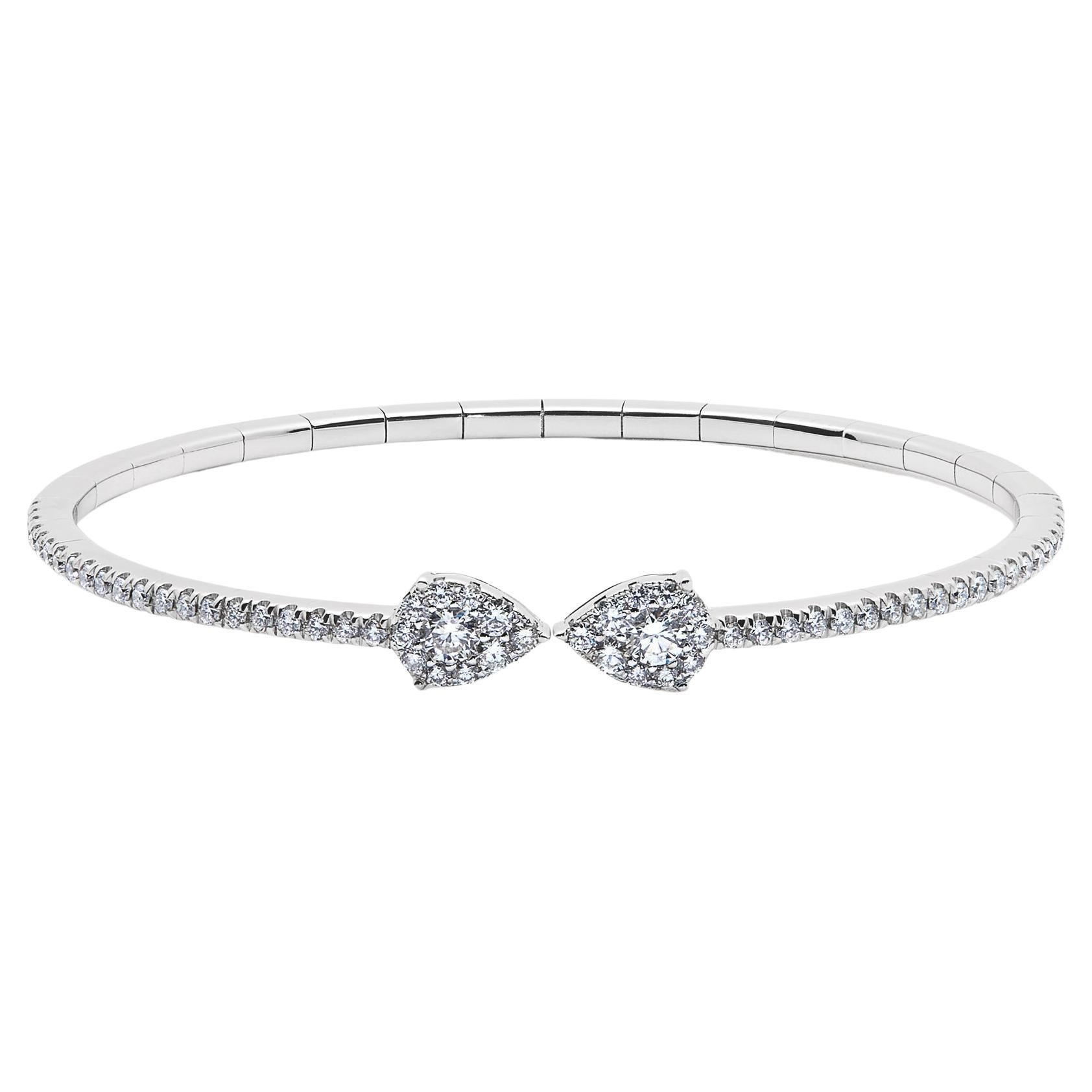 Verdura White Agate Diamond Gold Cuff Bracelet For Sale at 1stDibs ...