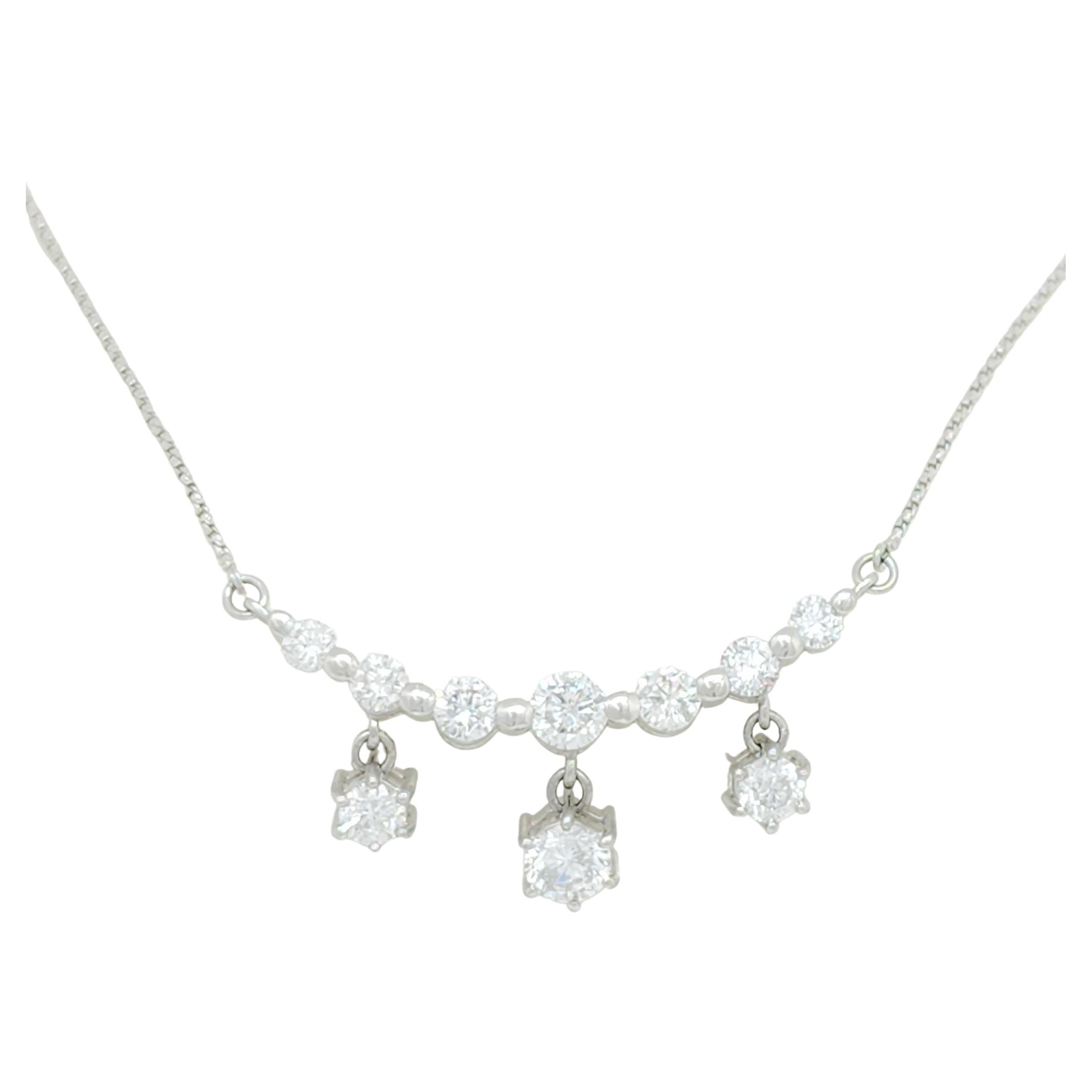 Important Diamond Tassel Necklace Set in Platinum For Sale at 1stDibs ...